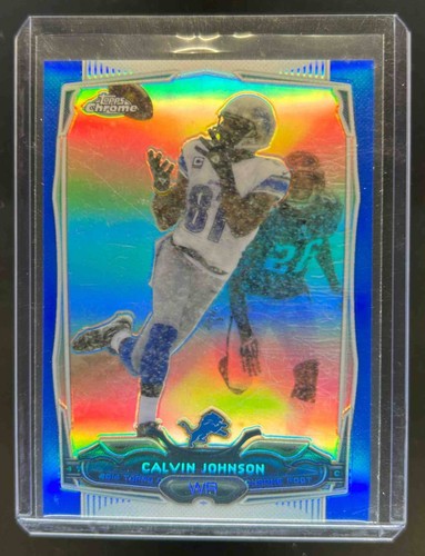 2014 Topps Chrome Calvin Johnson Blue Refractor #186/199 Lions | eBay