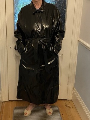 PVC Mac, raincoat, Mackintosh, shiny Black | eBay UK