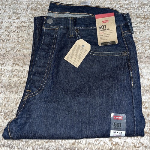 Levi's Water Less Men's 501 Original Fit Straight Leg Jeans Stretch ...
