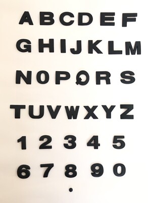 Black QUALITY METAL 3D Self-adhesive Letter number car badge emblem ...