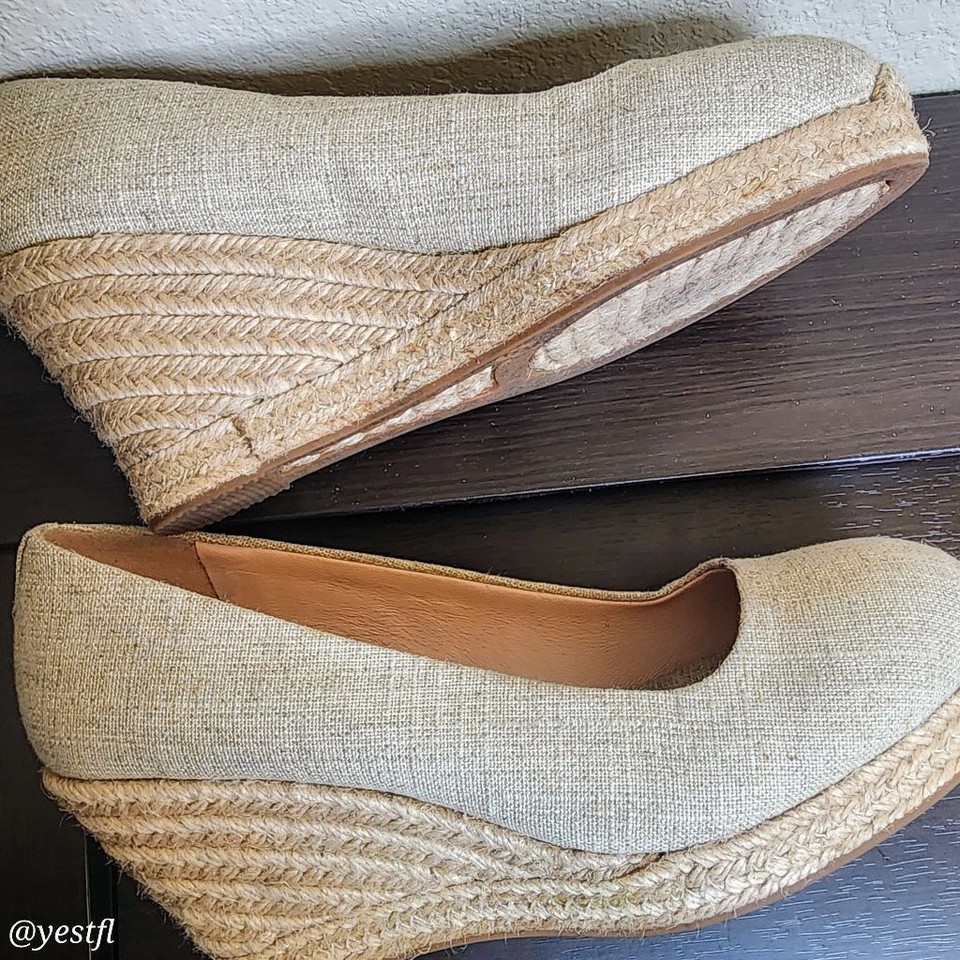 J. Crew Seville espadrille wedges in metallic canvas 8 | eBay