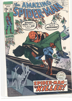 Amazing Spider-Man #90 'Death' Captain Stacy Signed Stan Lee | eBay