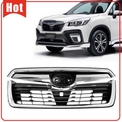 For 2019 2020 2021 Subaru Forester Front Bumper Hood Grille w/Chrome ...