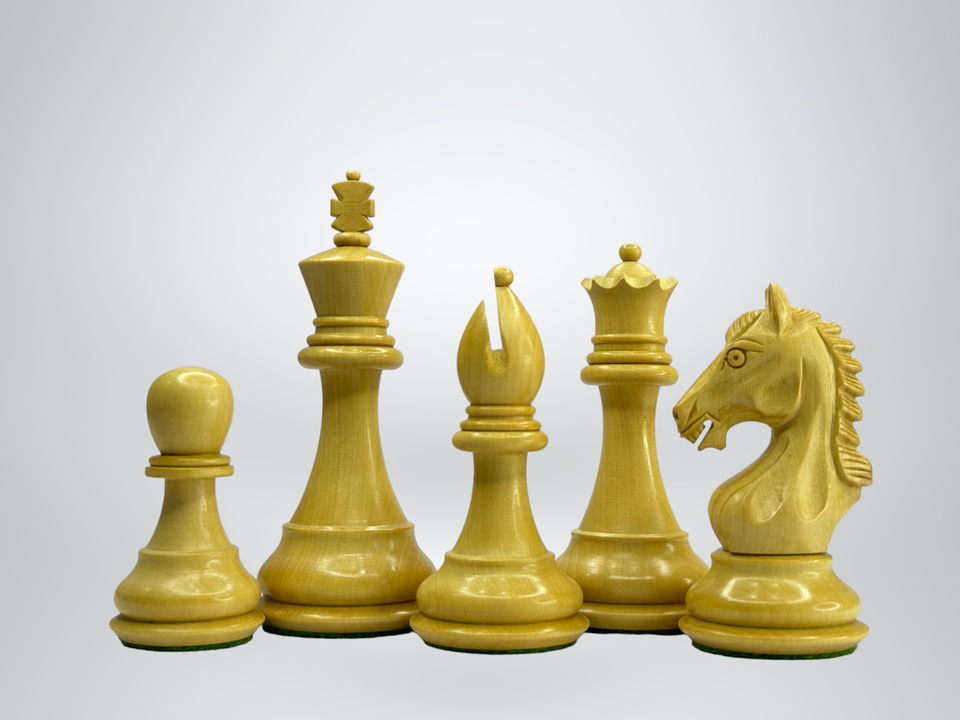 The Derby Knight Staunton Pattern Chess Pieces Only- Weighted Ebonized ...