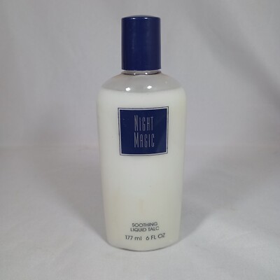 AVON Night Magic Evening Musk Soothing Liquid Talc 6oz New Vtg 1996 | eBay
