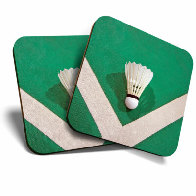 2 x Coasters - Cool Badminton Shuttlecock Home Gift #3073 | eBay UK