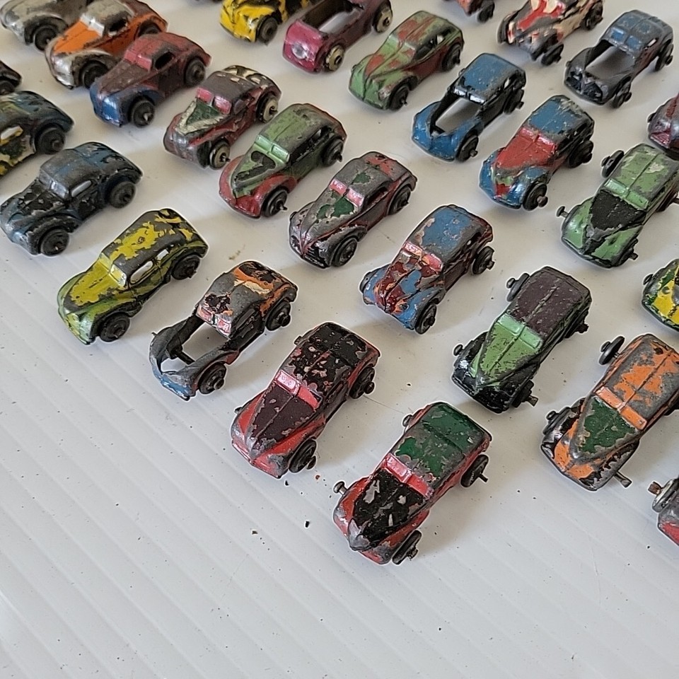 Antique Lot of 41 Barclay Cars 1930s Slush Cast Metal w/ Metal Wheels ...