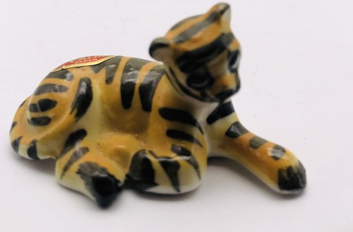 Vintage Bone China Mini Miniature Bengal Tiger Cat Figurine | eBay