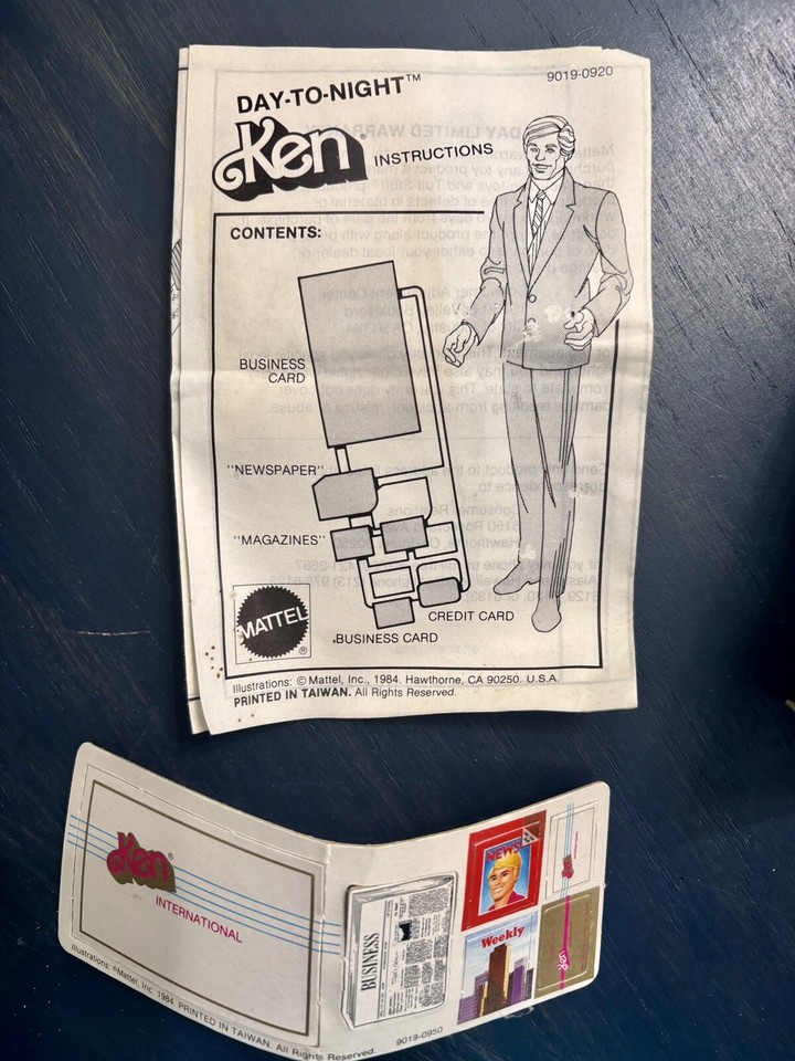 Day to Night Vintage 1984 Ken Doll by Mattel 9019-0950 | eBay