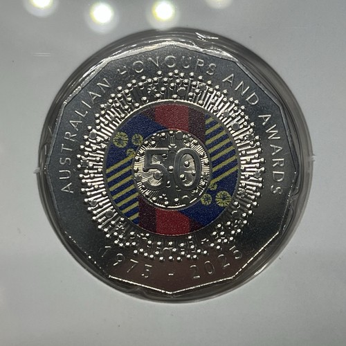 2025 Coloured 50 Fifty Cent Coin - Honours and Awards - NEW Ex RAM Set ...