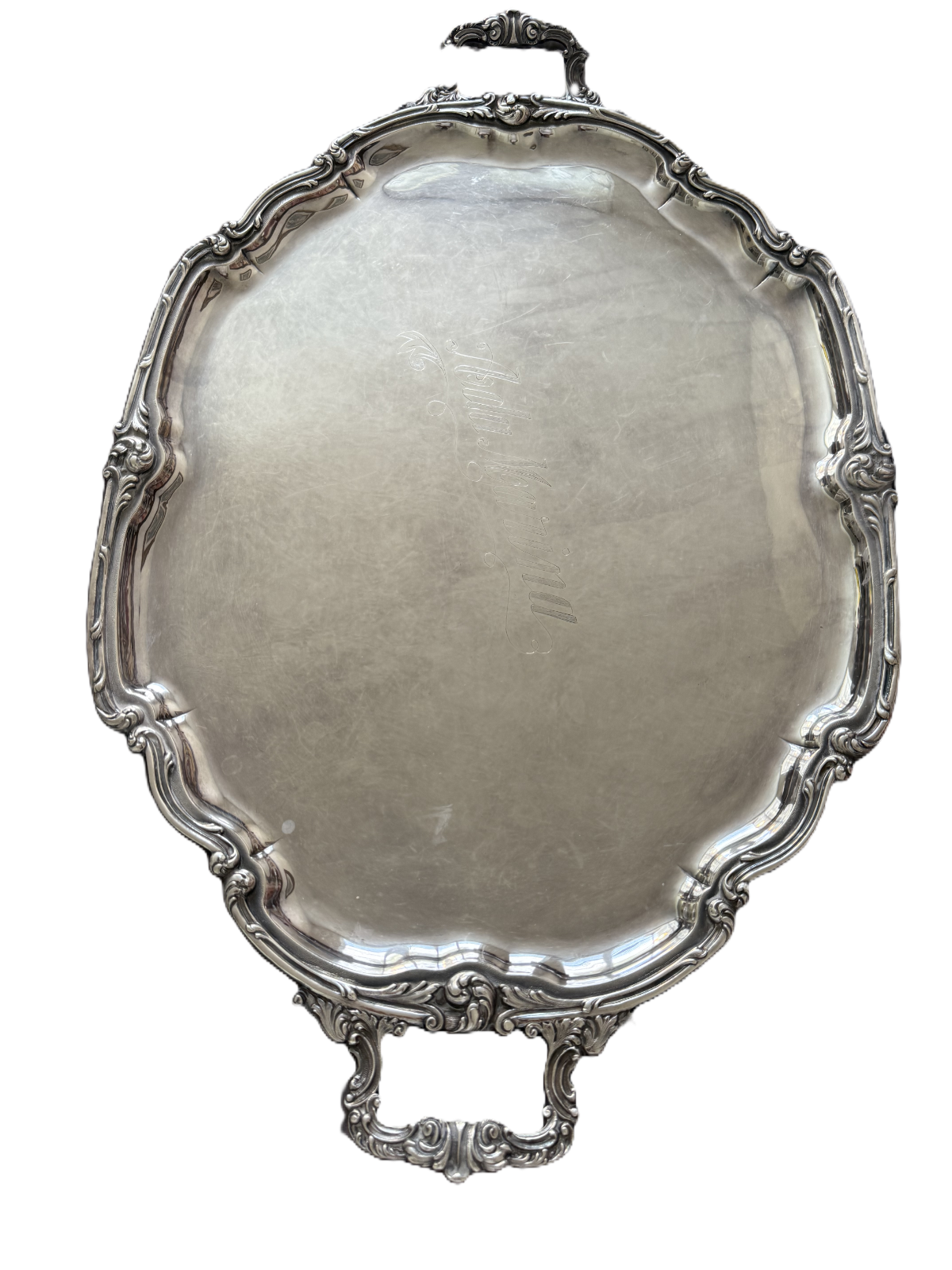 antique sterling silver tray large | eBay