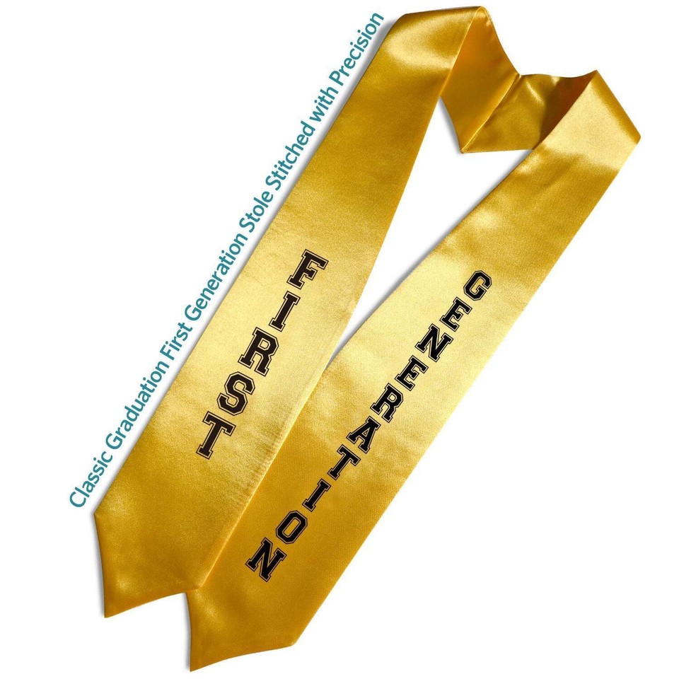 Endea Graduation Gold First Generation Graduate Stole/Sash with Classic ...