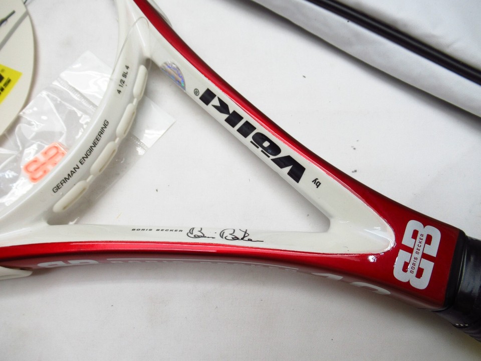 *NOS* BORIS BECKER HAND SIGNED BB10 TENNIS RACQUET (4 1/2) W/ SIGNED ...