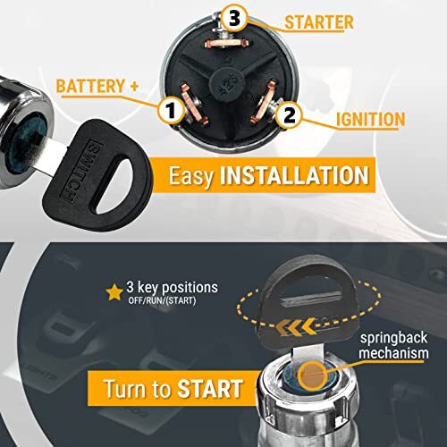 3-Wire Universal Ignition Key Switch for Cars, Buggies, Mowers and Go Karts, | eBay