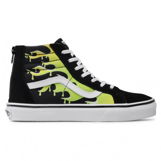 Vans Sk8-Hi Zip Slime Flame Blk Tr wht Kids Td Toddler US Size 5T | eBay