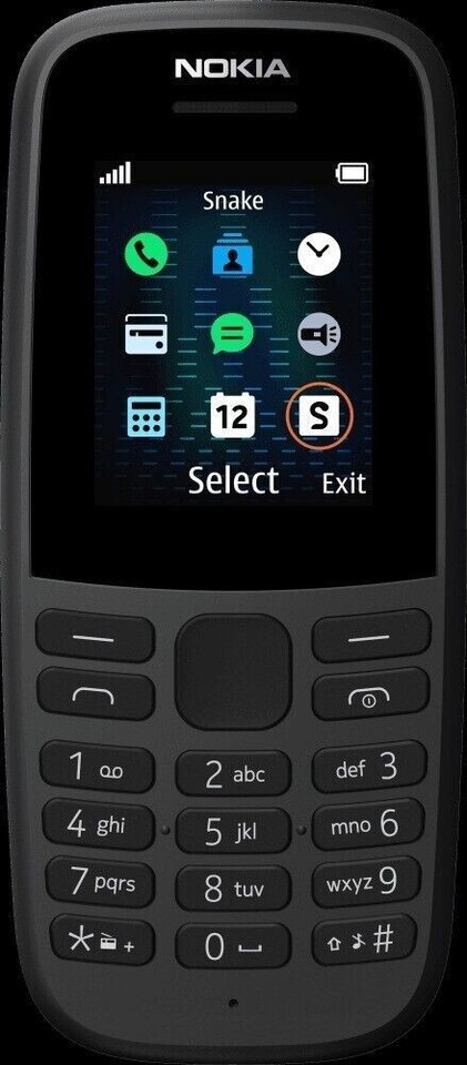 Nokia 105 Dual Sim - Brand New Mobile Phone Unlocked Sim Free - Black ...