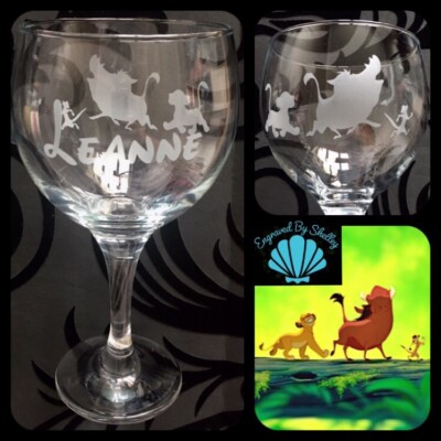 Disney Lion King Gin & Tonic Balloon Glass Personalised Gift Any Name ...