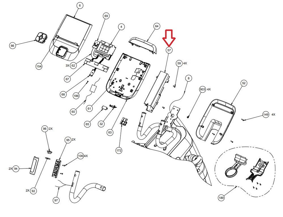 Precor AMT 100I C100i Elliptical Weldment Display-C Support ...