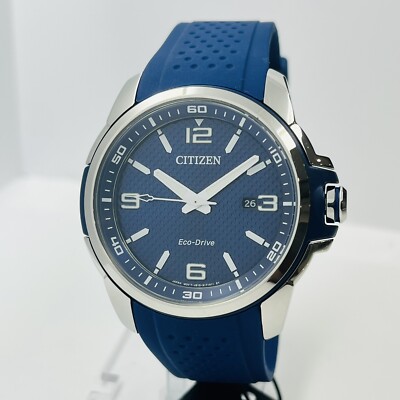 Citizen Weekender Men’s Eco-Drive Steel Blue 44mm Polyurethane Watch ...