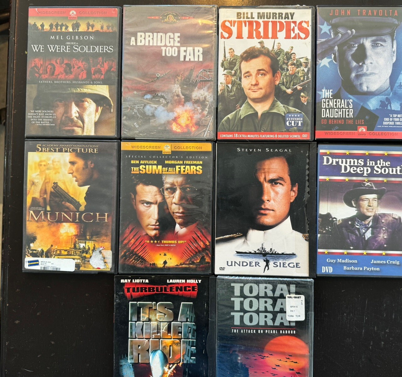 Lot of 10 DVDs- Stripes, Munich, Under Siege, We Were Soldiers & more ...