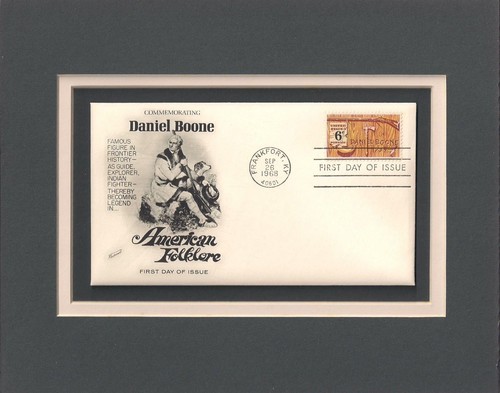 DANIEL BOONE - AMERICAN FOLKLORE LEGEND - FRAMEABLE POSTAGE STAMP ART ...
