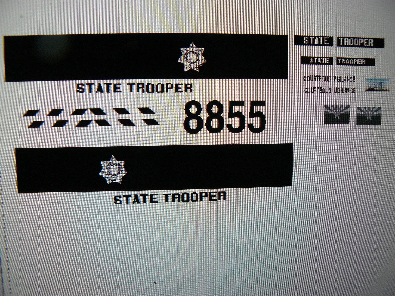 Arizona DPS Highway Patrol Patrol Vehicle Decals 1:10 RC Scale | eBay