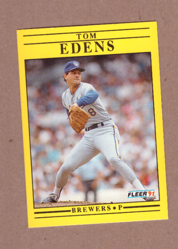1991 Fleer Baseball Card #582 Tom Edens Brewers | eBay Australia