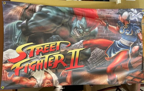 Street Fighter II 5ft Flag Banner Poster Turbo SNES CAPCOM ARCADE | eBay