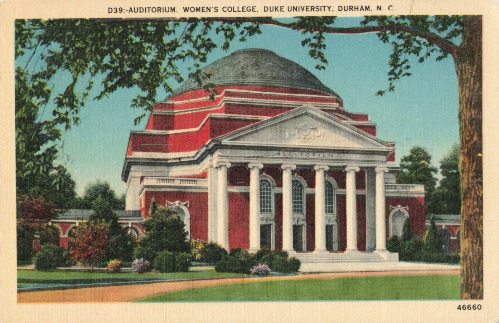 Postcard Auditorium Duke University North Carolina | eBay