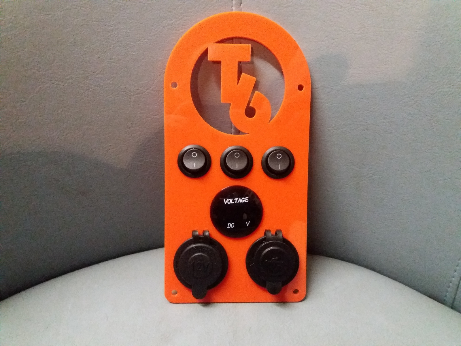 Orange Control Panel USB 12V Switch Voltage Volkswagen VW T6 Camper ...