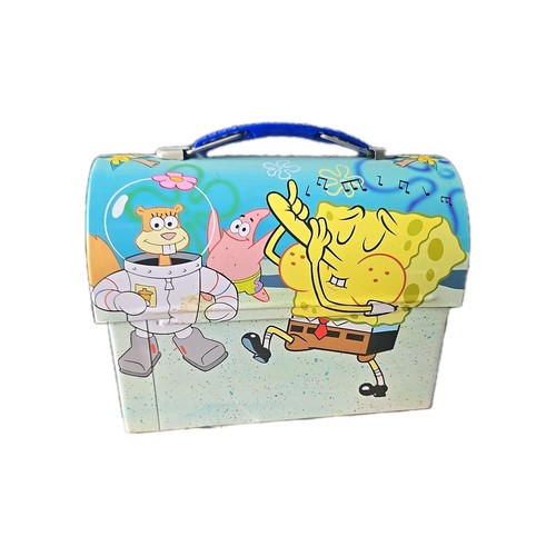 2002 Viacom Nickelodeon SpongeBob SquarePants Domed Lunch Box Tin The ...