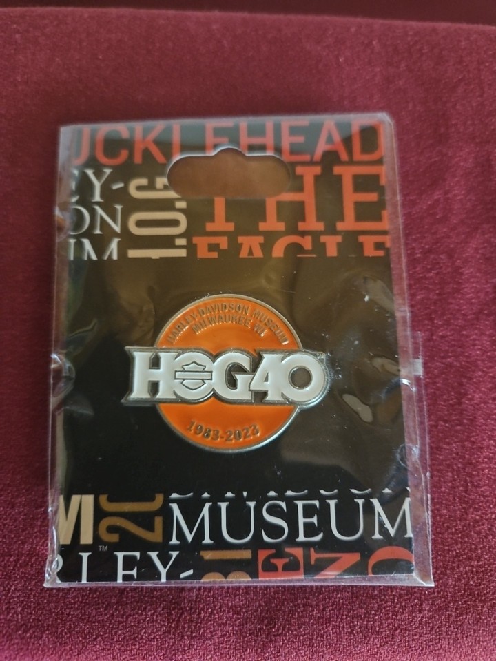 HARLEY DAVIDSON HOG PIN 1983- 2003. 40TH. ANNIVERSARY PIN NEW IN ...