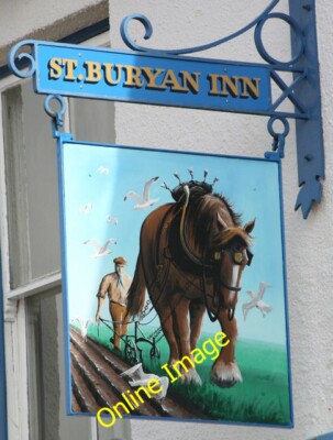 Photo 6x4 Inn sign of St. Buryan Inn St Buryan Farming is of major ...