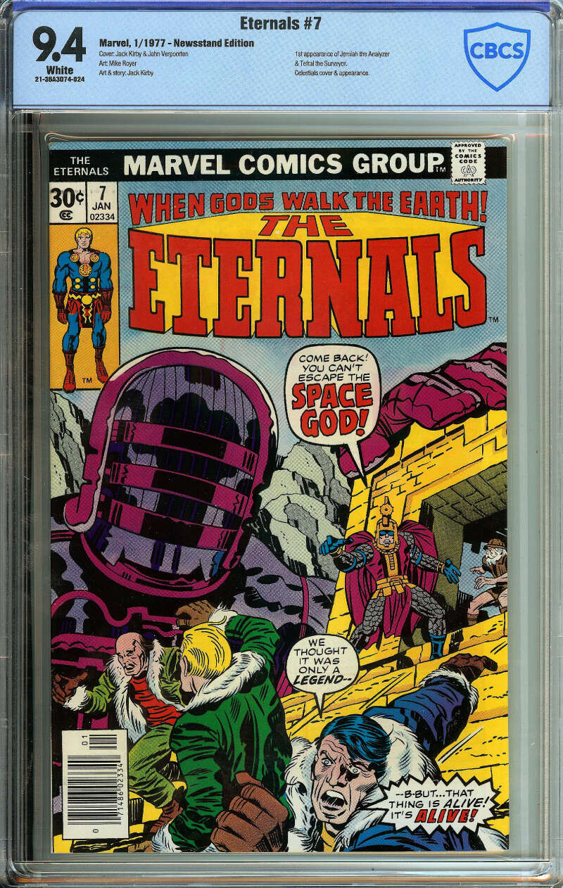 ETERNALS #7 CBCS 9.4 WHITE PAGE // 1ST APPEARANCE OF JEMIAH & TEFRAL ...