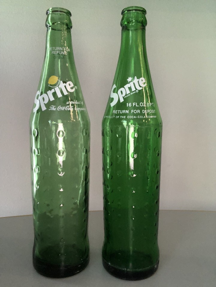 2x Vintage 60s 16 oz. Sprite Return For Deposit Bottle, Sequoia ...