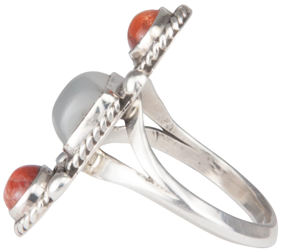 Navajo Native American Moonstone and Sunstone Ring Size 7 1/4 SKU229935 ...