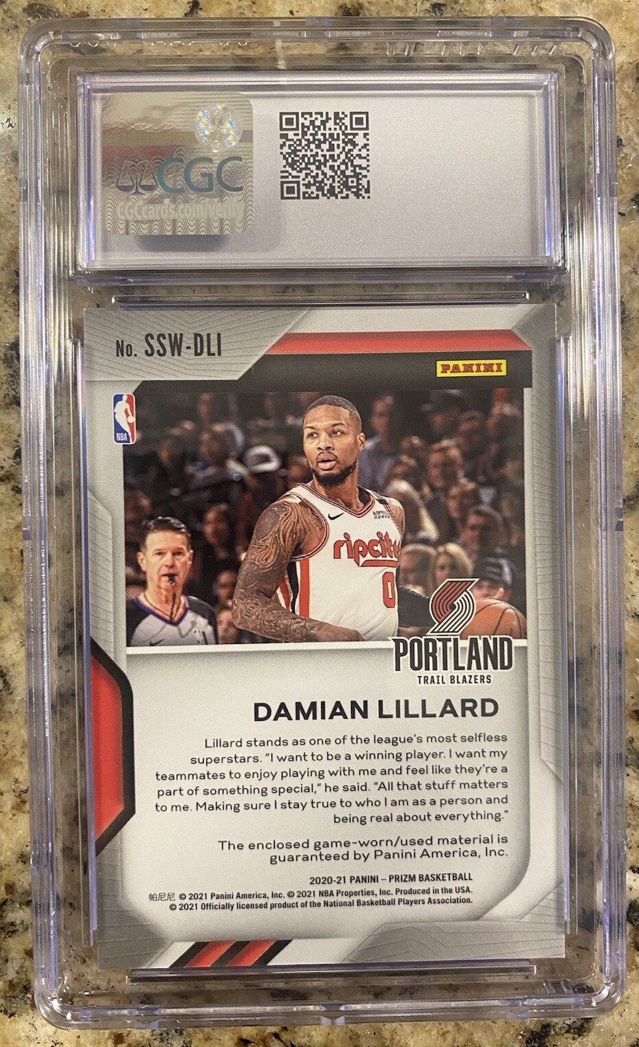 2020-21 Panini Prizm - Sensational Swatches Damian Lillard #SSW-DLI ...