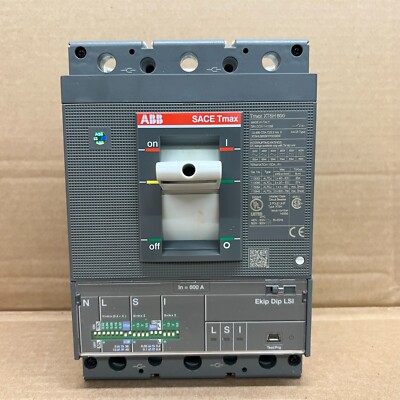 NEW ABB SACE Tmax XT5H 600 3 Pole 600 Amp 600v EKIP LSI Circuit Breaker ...