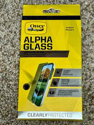 OtterBox Alpha Glass Screen Protector for iPhone X 7757161- Clear | eBay