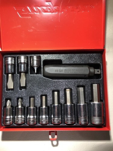 Snap-On Tools PIT3120EB 1/2" Drive 12 Piece Impact Driver Set with ...