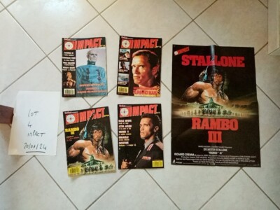 1987/1988 Premiers numeros-Lot 4 Magazine-Impact-rambo stallone-poster ...