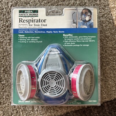 MSA Safety Half-Mask Respirator (HIGHLY TOXIC DUST) 00817664 NEW (EDC ...