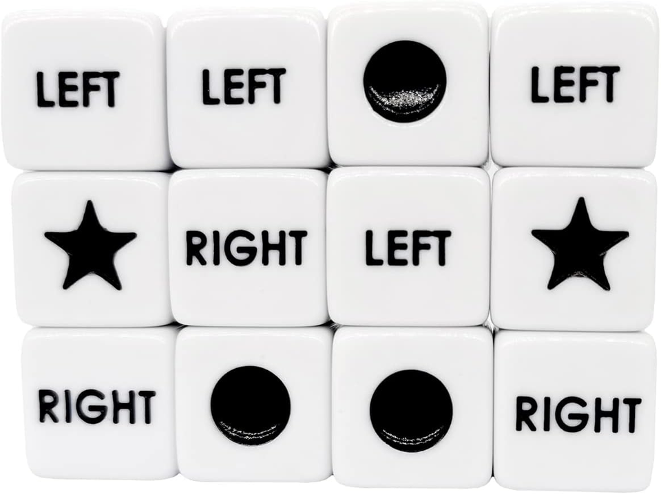 Right Left Center Dice Only 12 Dices Prime Dice Game（ Six Sided ，16Mm ...