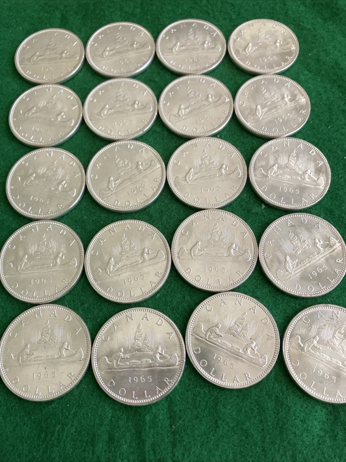 Canada 1965 Silver Dollar Roll BU | eBay