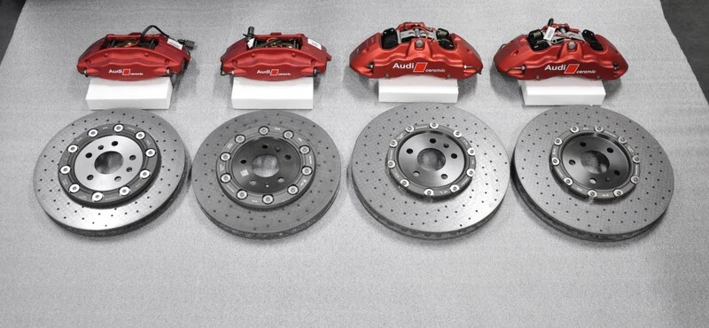 Audi R8 Carbon Ceramic Ceramic Full Brake Kit - Calipers, Rotors, Pads ...