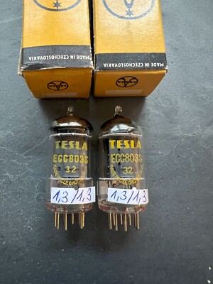 Balanced Matched pair ECC803S / ecc83 / e83cc TESLA Military - NOS 1965 ...