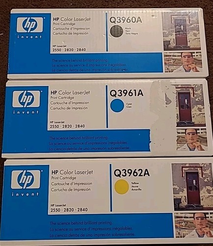HP Colr Laserjet 3-pack Q3960A, Q3961A, Q3962A | eBay
