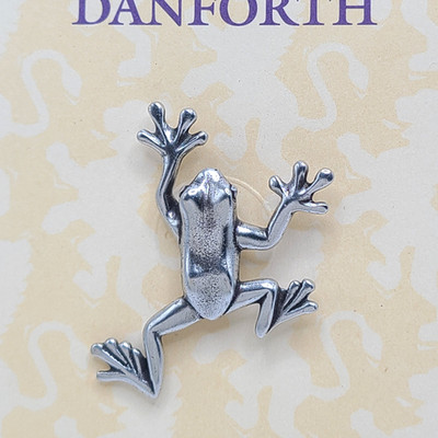 Vintage Danforth Pewter Frog Brooch 1.75" Made in Vermont NOS | eBay