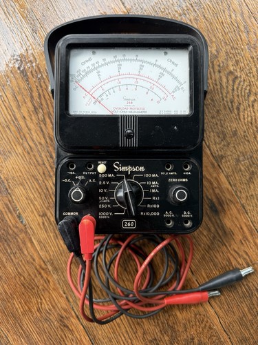 Simpson 260 Analog Multimeter Series 5P Overload Protected With Leads ...