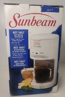 Sunbeam Hot Shot Hot Water Dispenser 3211 16 oz White NEW NOS | eBay